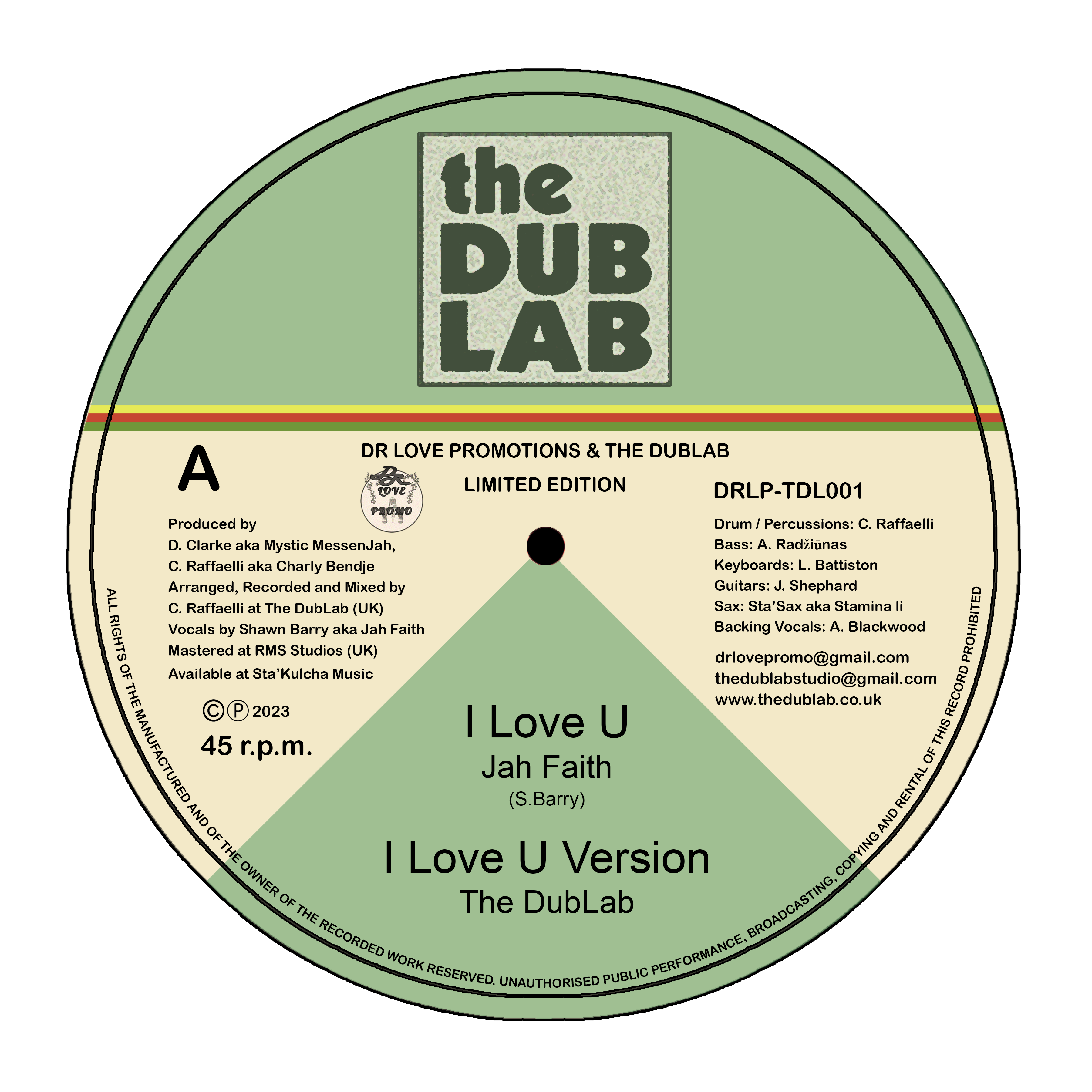 Available @ Lion Vibes, Record Shop, Brixton